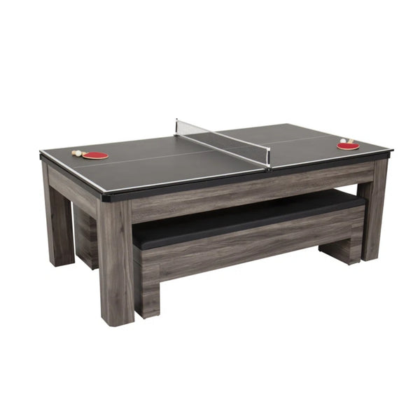 Ryland 7FT 3-in-1 Dining Pool Table with Benches – Uxuan Sports