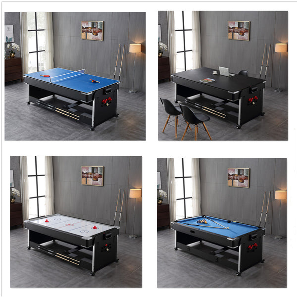 7FT 4IN1 Convertible Pool Table-Blue – Uxuan Sports