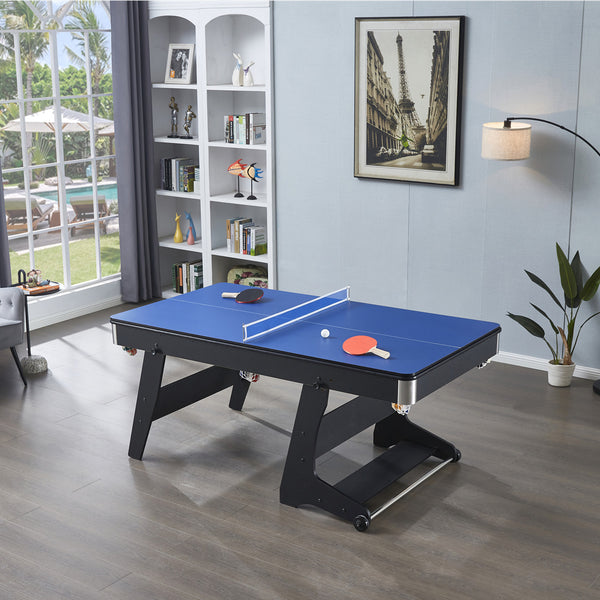 Lyle 6FT Pool Table- 3IN1 Foldable Black – Uxuan Sports